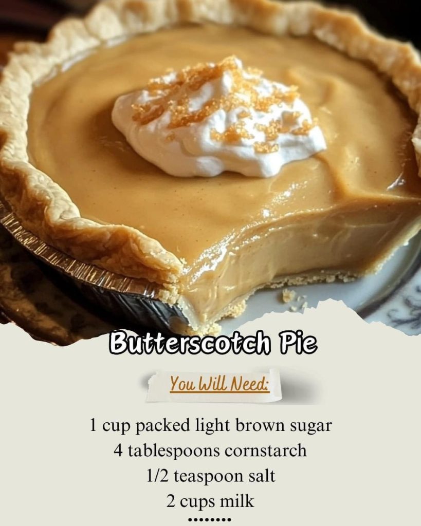 Butterscotch Pie – Delicious Recipes