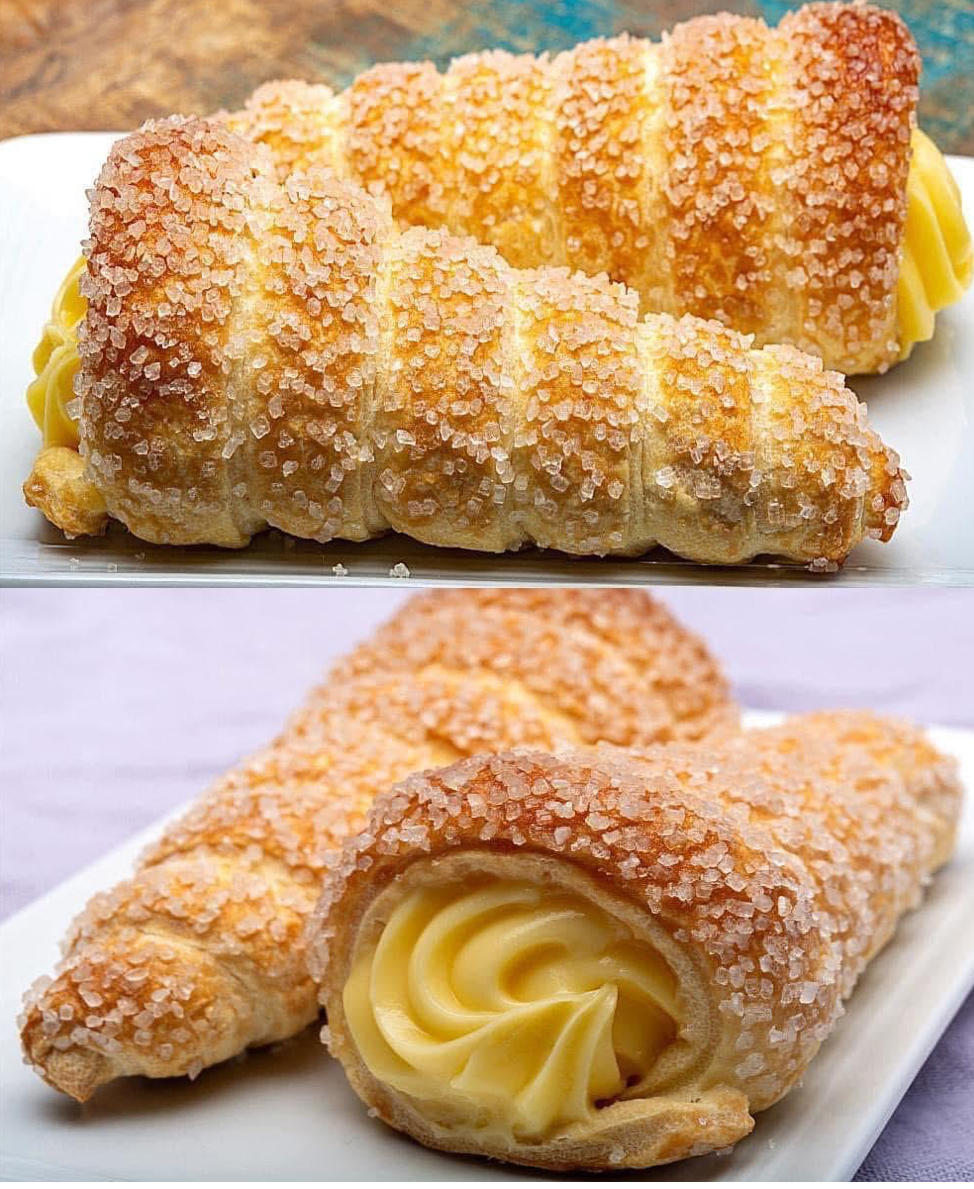 Puff Pastry Cones with Cream – Delicious Recipes