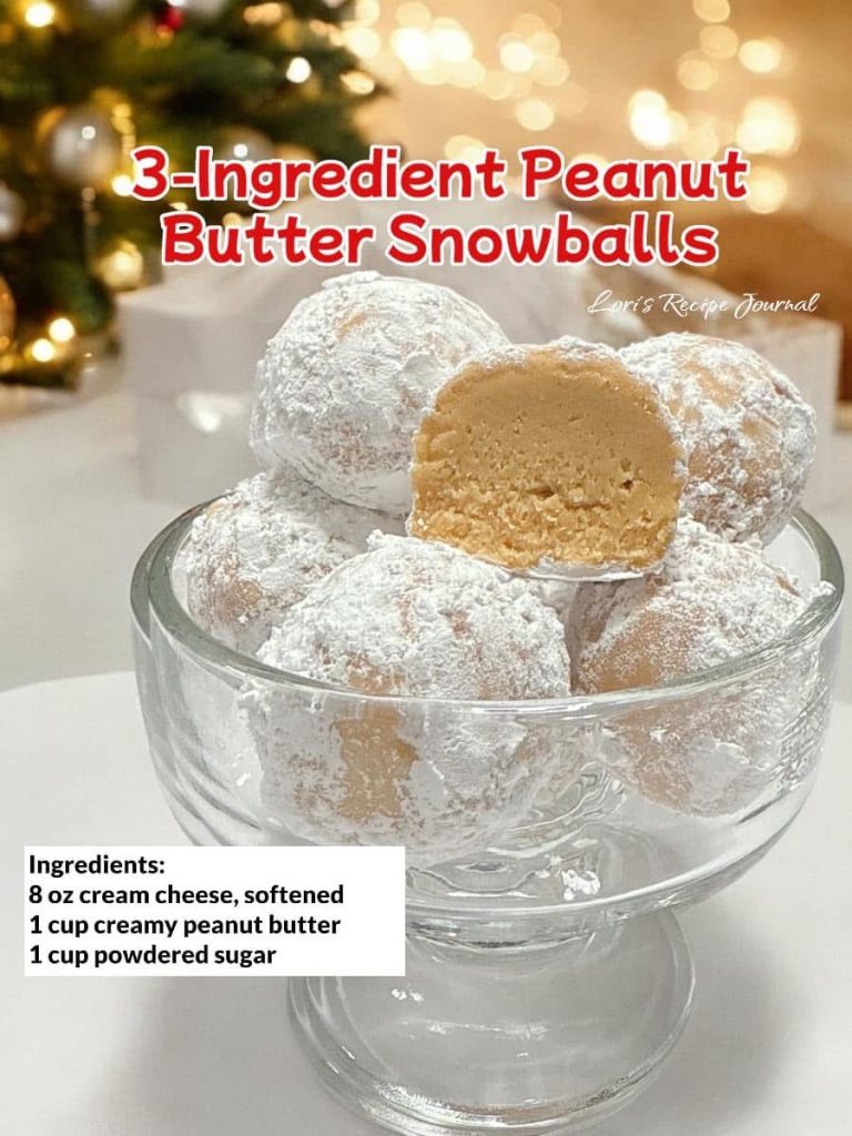 3 Ingredient Peanut Butter Snowballs – Delicious Recipes