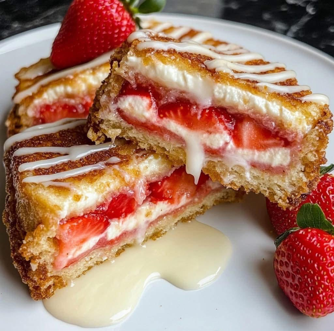 Fried Strawberry Cheesecake Sandwiches Recipe – Delicious Recipes