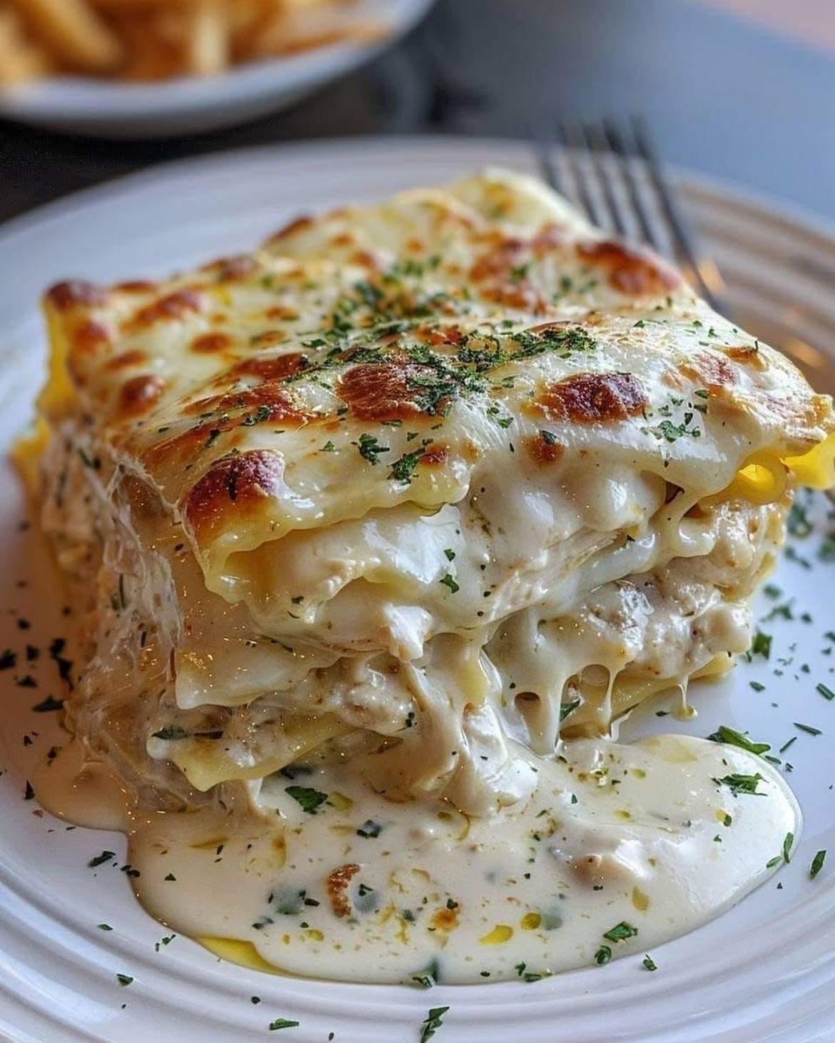 Creamy Chicken Lasagna with White Sauce – Delicious Recipes